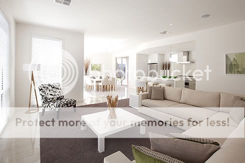 Opinions on carpet cutout in tiled open plan living area... • Home ...