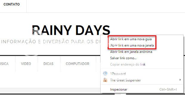 Como abrir link em Nova Janela ou Nova Aba
